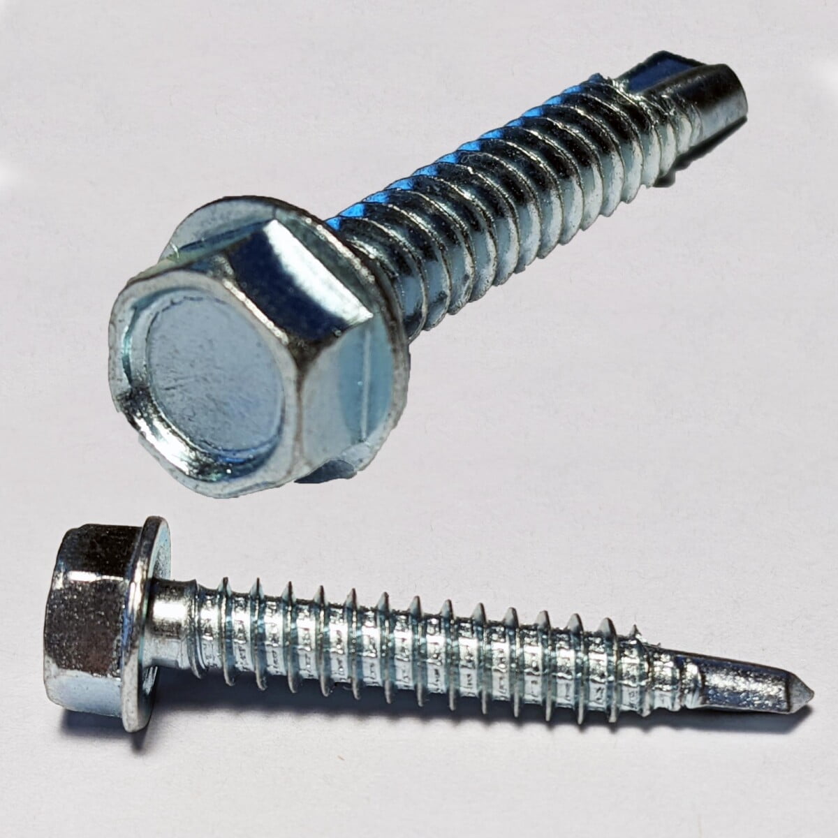 (250) #14 x 1-1/2 Hex Washer Head Self-Drilling Tek Screw #3 point IHW BULK BOX - Walmart.com