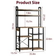 Juiluna 6-Tier Bakers Rack with Power Outlet, Wire Drawer & Kitchen ...