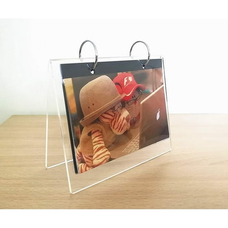 Clear Acrylic Frames 2 Rings Photo Clip 13 Shows 26 Photos Desktop ...