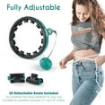 Elite Teal Smart Weighted Hula Hoop for Adults, Adjustable Infinity ...