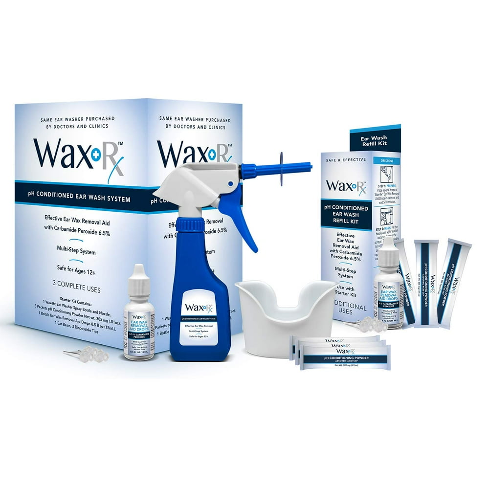 Doctor Easy Wax-Rx pH Conditioned Ear Wash System (with Refill Kit ...