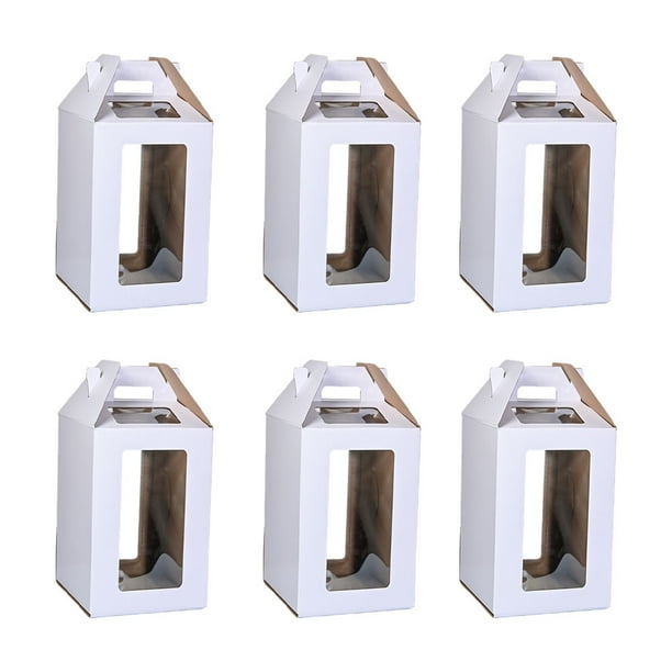 Wweixi 6x White Clear Casement Cake Boxes For Display And Transport ...