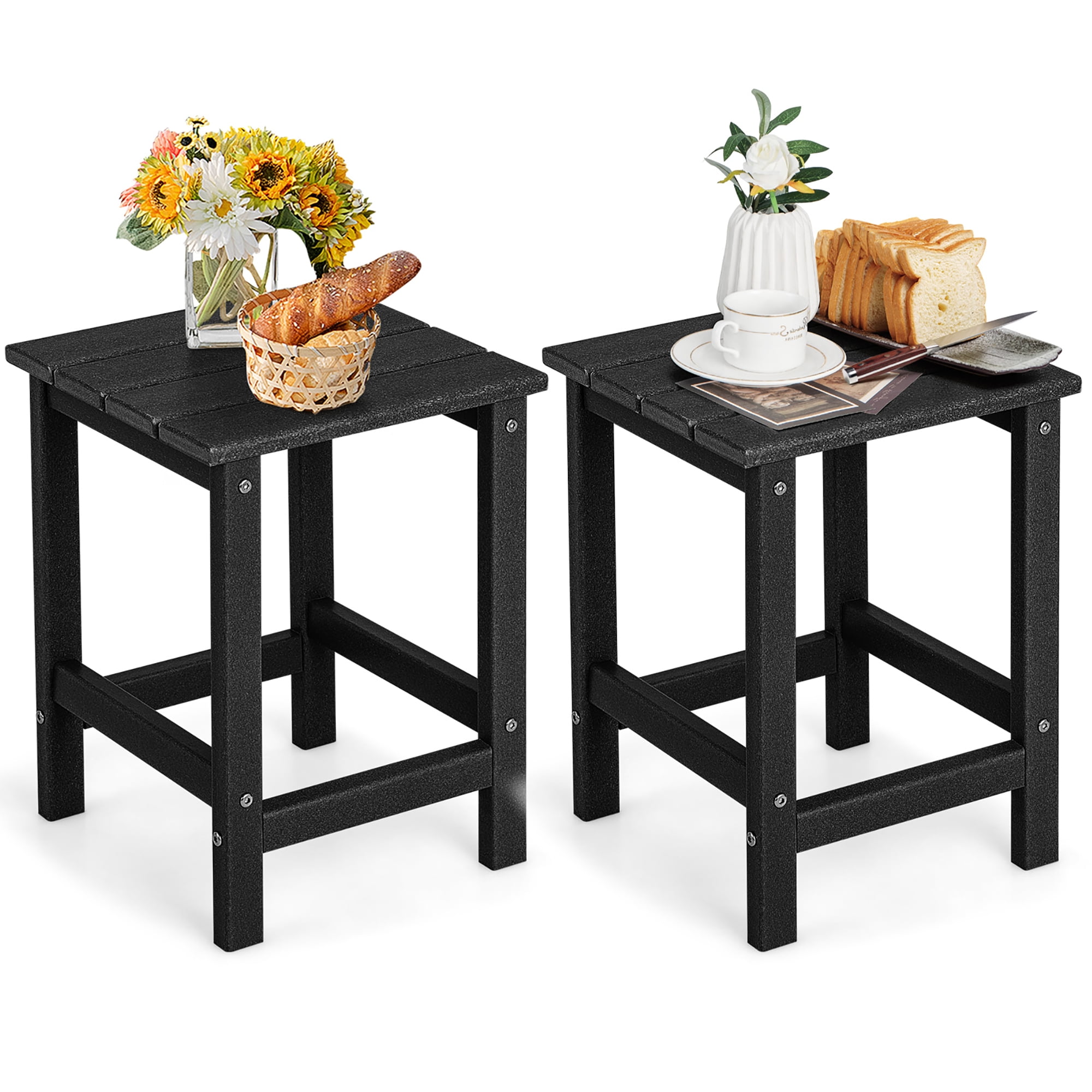 Click here for Gymax 2pcs 14 Patio Adirondack Side Table Hdpe Squ... prices