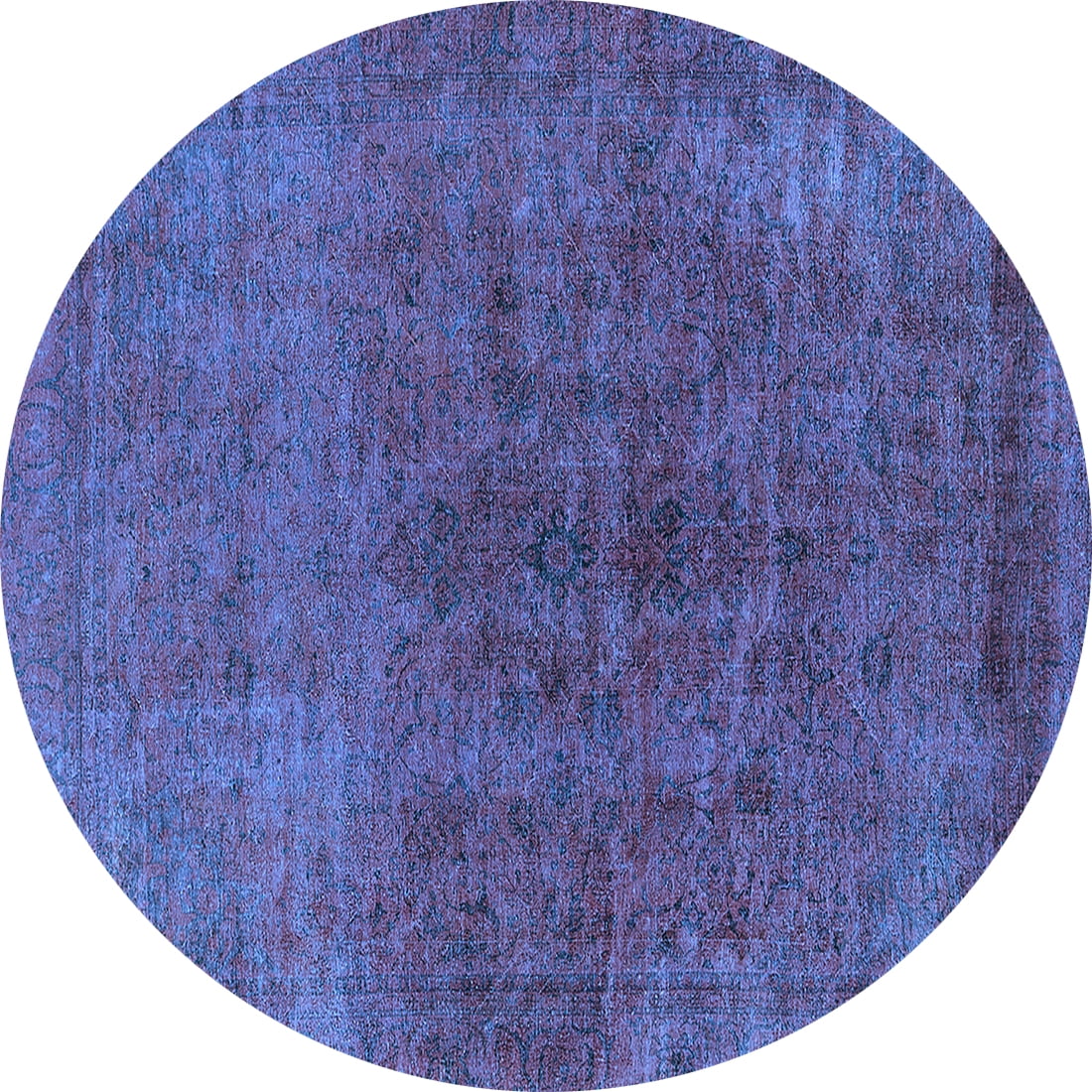 Ahgly Company Indoor Round Oriental Light Blue Industrial Area Rugs, 8 ...