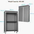 Black Rack With Dark Gray Cover Metal Garment Hanging Clothes Storage ...