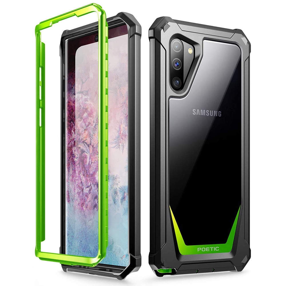 Poetic Galaxy Note 10 Rugged Clear Case, Full-Body Hybrid Bumper Cover ...