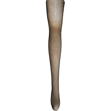Nude Rhinestone Fishnet Tights Nylon Stockings Pattern Tights Pantyhose ...