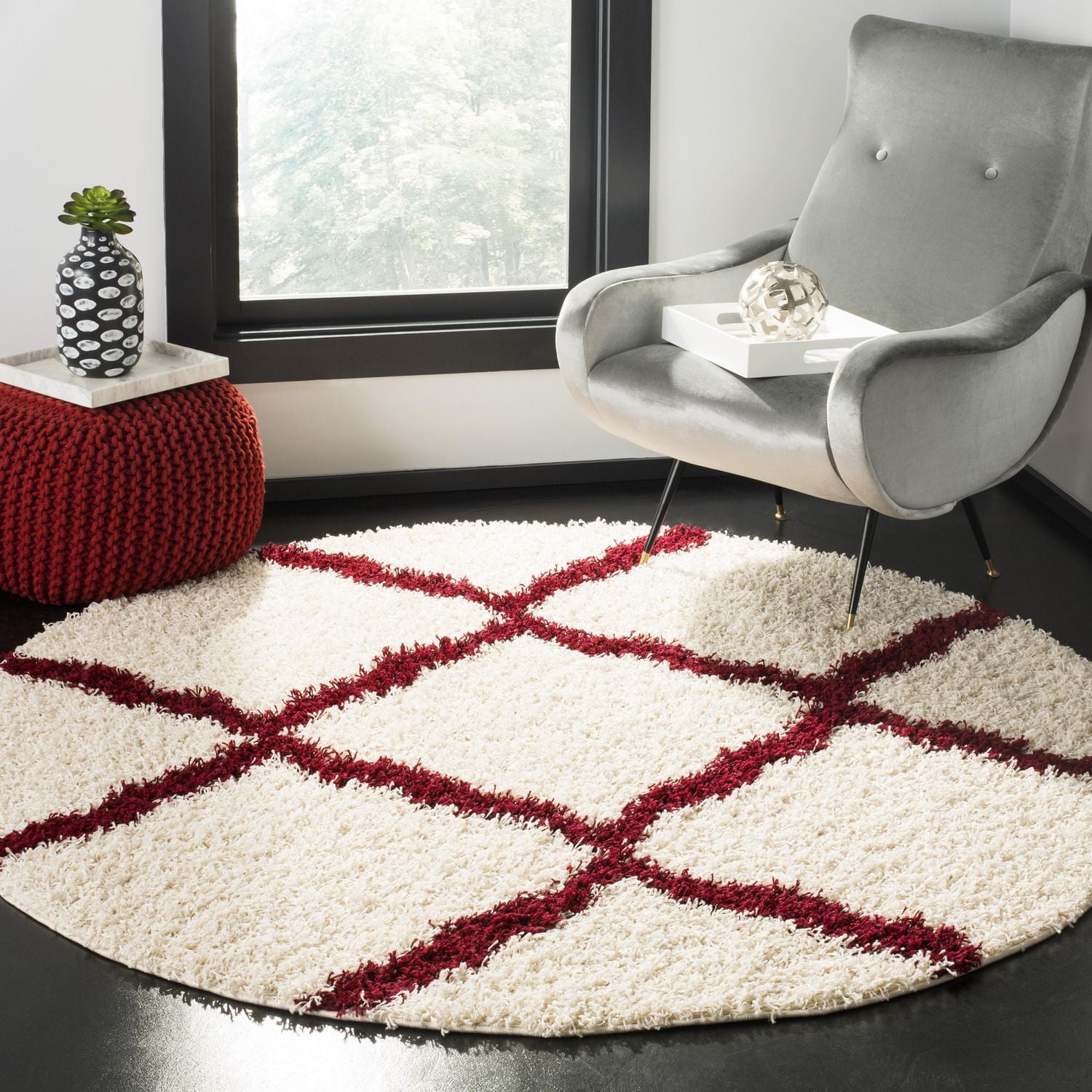 Click here for Safavieh Dallas Logan Geometric Shag Area Rug 4 X... prices