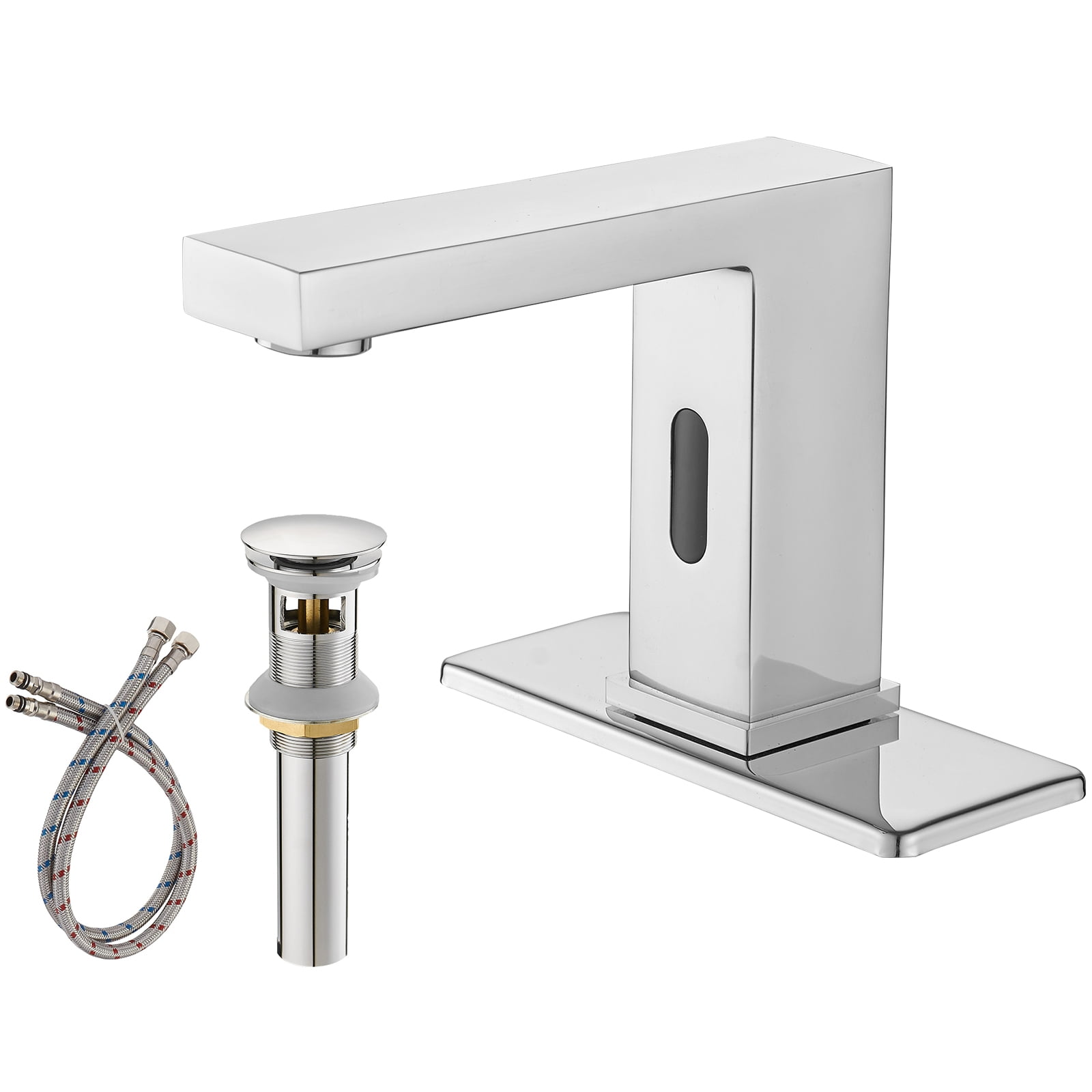 DC Powered Commercial Touchless Single Hole Bathroom Faucet With Deck ...