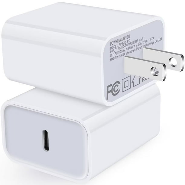 USB C Block,USB C Wall Charger Block,2PACK AILKIN PD 20W Type C Block ...