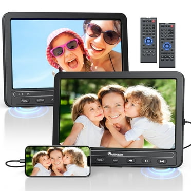 Sylvania 7" Dual Screen Portable DVD Player with Dual DVD Players ...