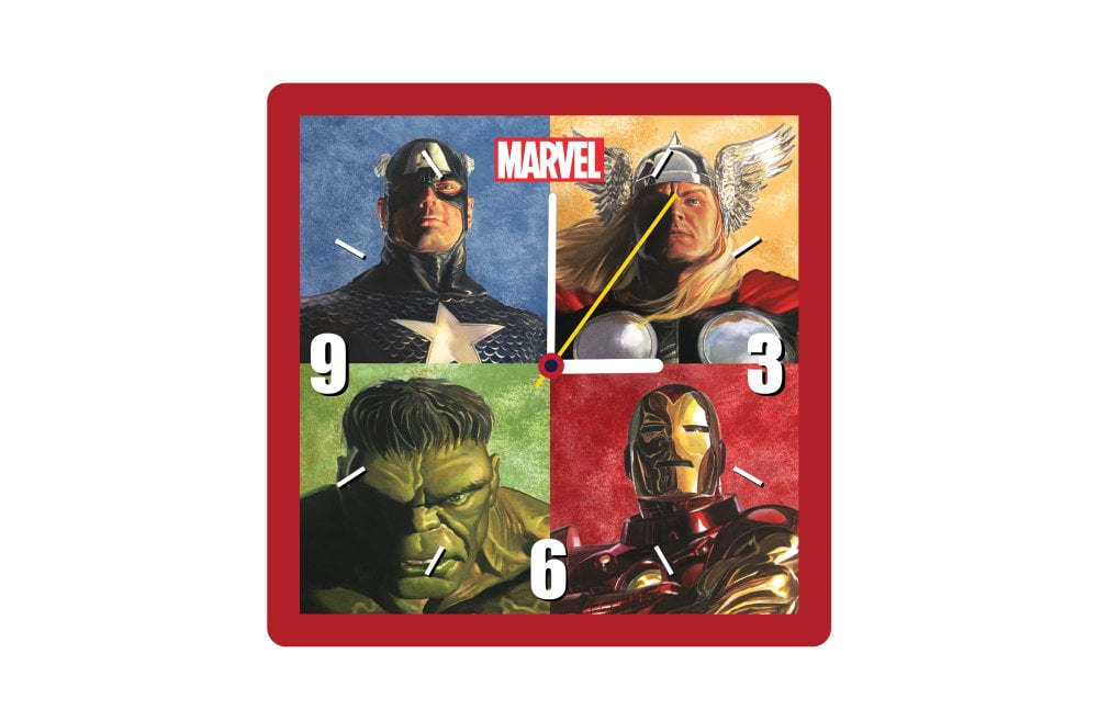 Marvel Avengers Retro Square shaped wall Clock - Walmart.com