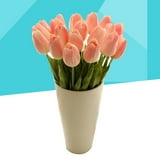OUNONA Real Touch Artificial Pink Tulips for Decor Use Made of ...