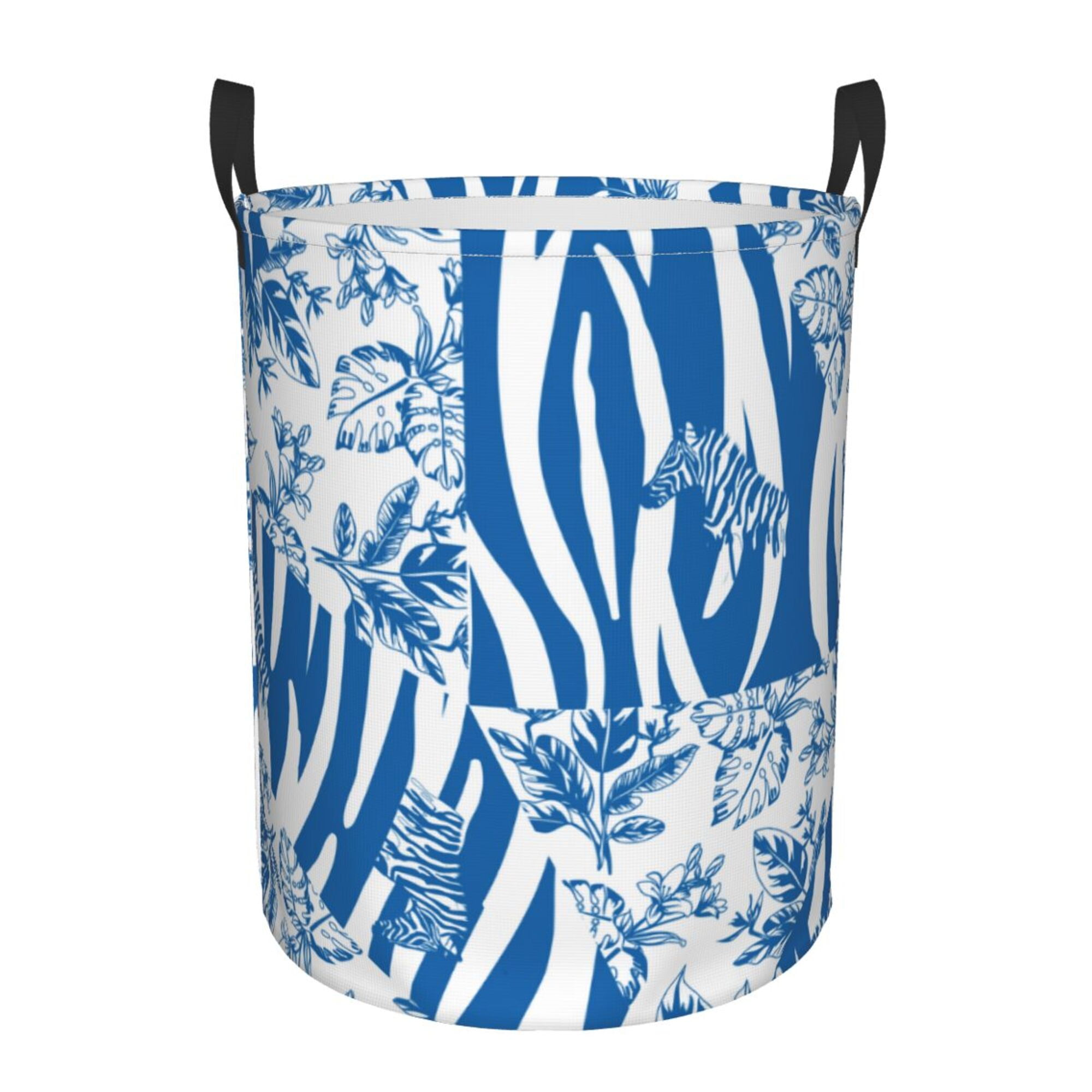 DouZhe Waterproof Collapsible Large Laundry Baskets, Blue Abstract ...