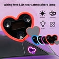 Agiufgs Car Heart Light Solar Powered LED Neon, 5 Light Modes with ...