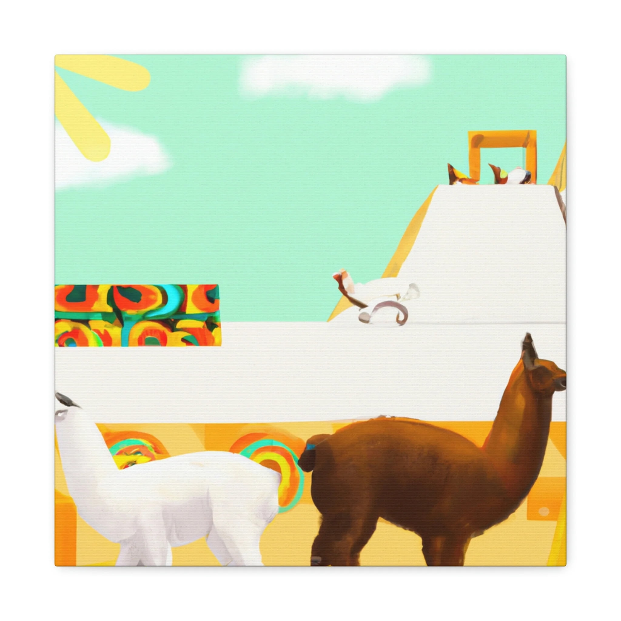Llama in Art Deco - Canvas - Walmart.com