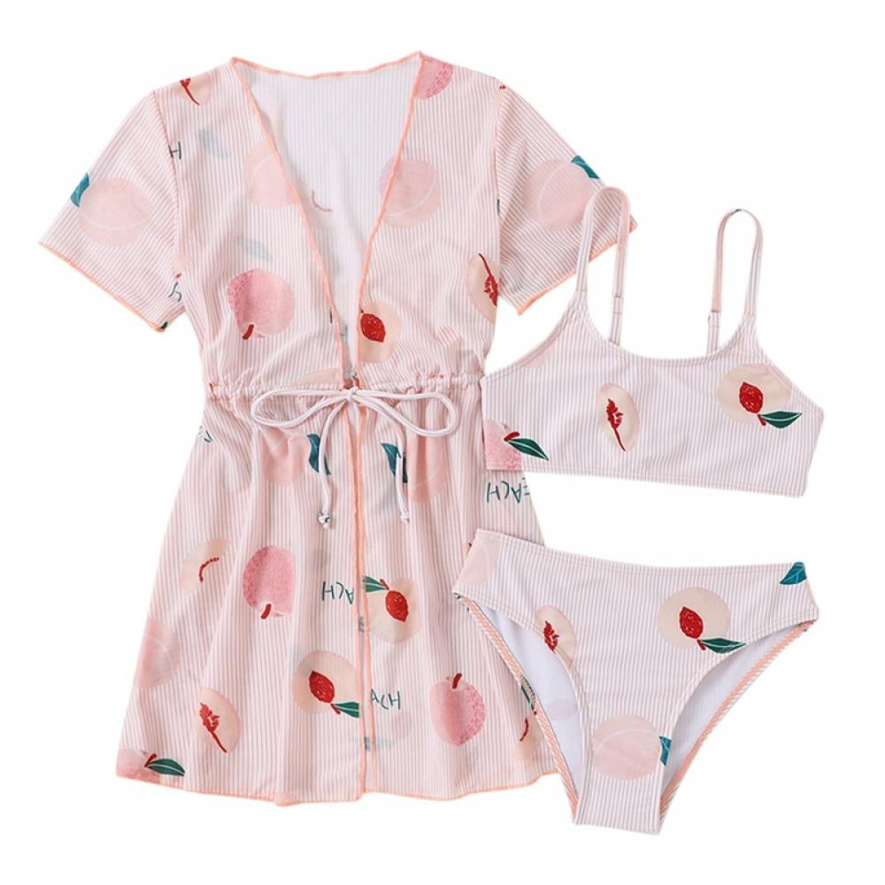 Uccdo 7-14Y Girls Bikini Swimsuits Set, Big Girls Floral Bikinis ...