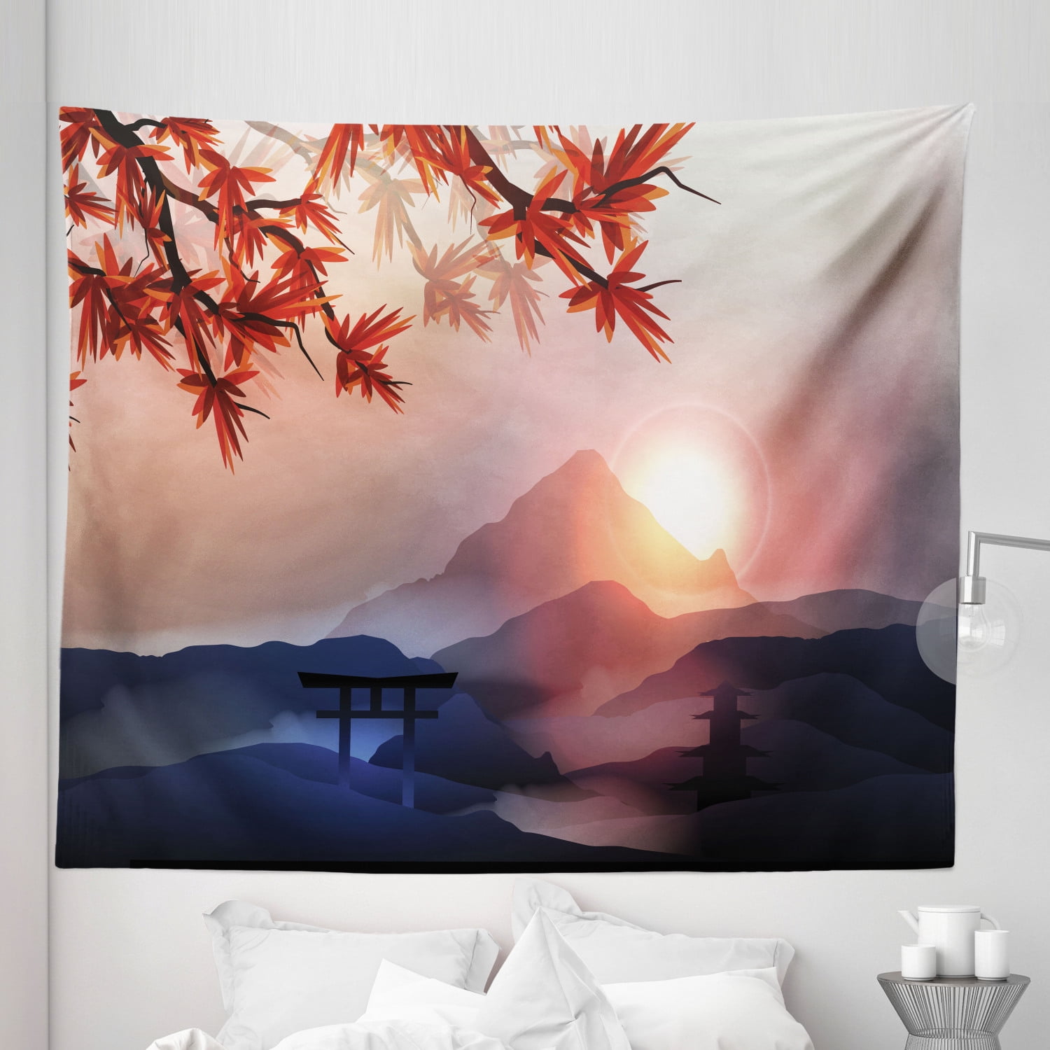 East Tapestry, Majestic Himalayas Peaks Tops Silhouette of Sun Life ...