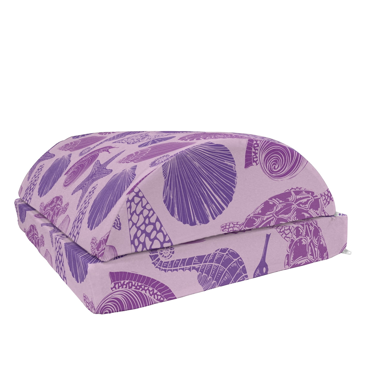 Marine Foot Rest, Exotic Sea Animals Pattern Scallops Snails Seahorses ...