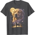 Celestial Golden Retriever Moon Howling Vintage 90s Retro T-Shirt ...