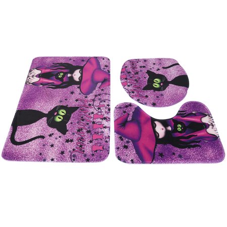 Absorption Witch Pattern Toilet Mat, Bathroom Mat Set, For Toilet ...