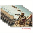 4pcs Placemats, Cats, Dogs, and Fish in a Market Scene Theme placemats ...