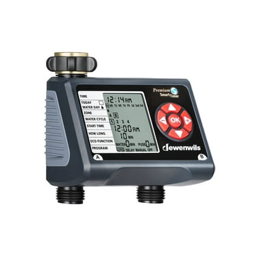 Smart Dual Zone Garden Watering Timer - Automatic Irrigation Controller ...