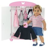Emily Rose 18 Inch Doll Armoire Closet Doll Clothes Storage with ...