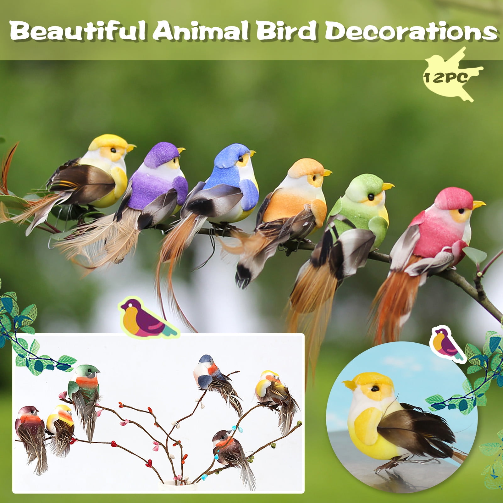 Click here for Huasheng Ornaments Mini Tree Bird Bird Ornaments F... prices