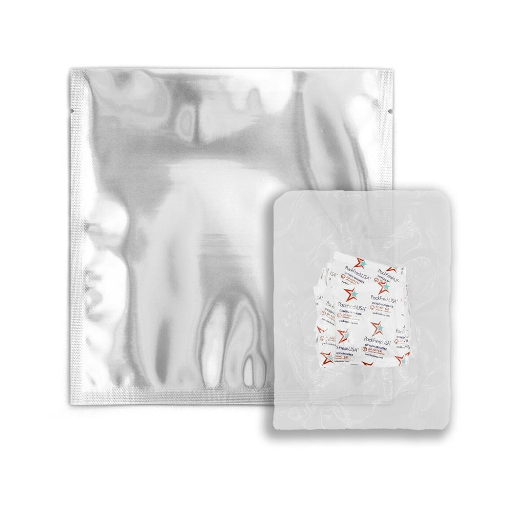 50 Pack 6 Inches x 6Inches Half Quart 4.3 Mil Mylar Bags And 100cc ...