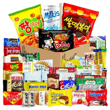 Korean Snack Box Variety Pack - SMR50 Count Individual Wrapped Gift ...