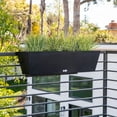 Veradek Pure Series Railing 36" Plastic Planter - Black - Walmart.com