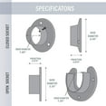 Wideskall Heavy Duty Stainless Steel Closet Pole Sockets Rod End ...