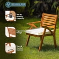 Patio Bistro Folding Sets, 1 Round Table with 2 Cushion Armchairs, FSC ...