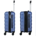 HomGarden 22-inch Blue Carry-on Luggage, Expandable Hardside Suitcase ...