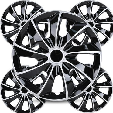 TuningPros WSC-029S15 Set of 4 Metallic Silver Hubcaps 15" - Hub Caps ...