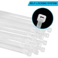 100 Pack White Plastic Cable Ties 100mm×2.5mm Small Nylon Zip Ties ...