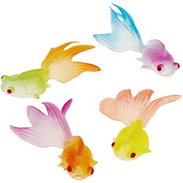 Vinyl Goldfish - 144 pieces - Assorted Colors - 1 3/4 inch long ...