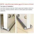 37-Inch Door Bottom Seal Strip - Flexible Wind Dust Sound Sealer Guard ...