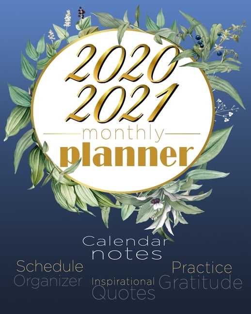 2020-2021 Monthly Planner : Blue Sky 8x10inch 2 Years Monthly Planner ...