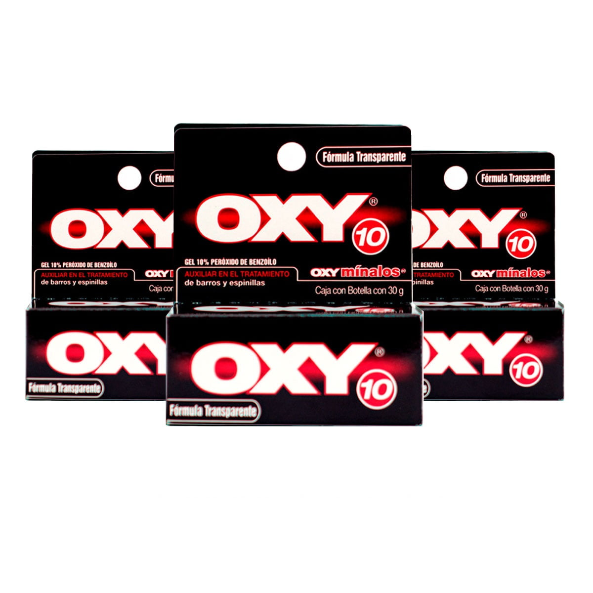 Gel Antiacné OXY 10 Transparente Tripack 30ml | Bodega Aurrera en línea