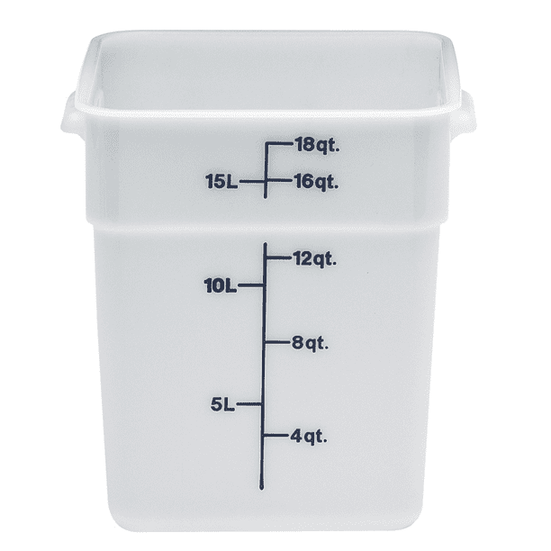 Cambro Manufacturing Cambro 18 quart White Square Container - Walmart.com