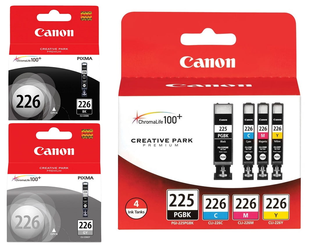 Genuine Canon PGI-225/CLI-226 Ink Tank Combo Pack (4530B008) + Canon ...