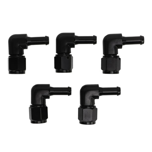Degree Fuel Line Fitting Adapter,5 Pcs 6AN 90 Fuel Line Barb Fitting ...