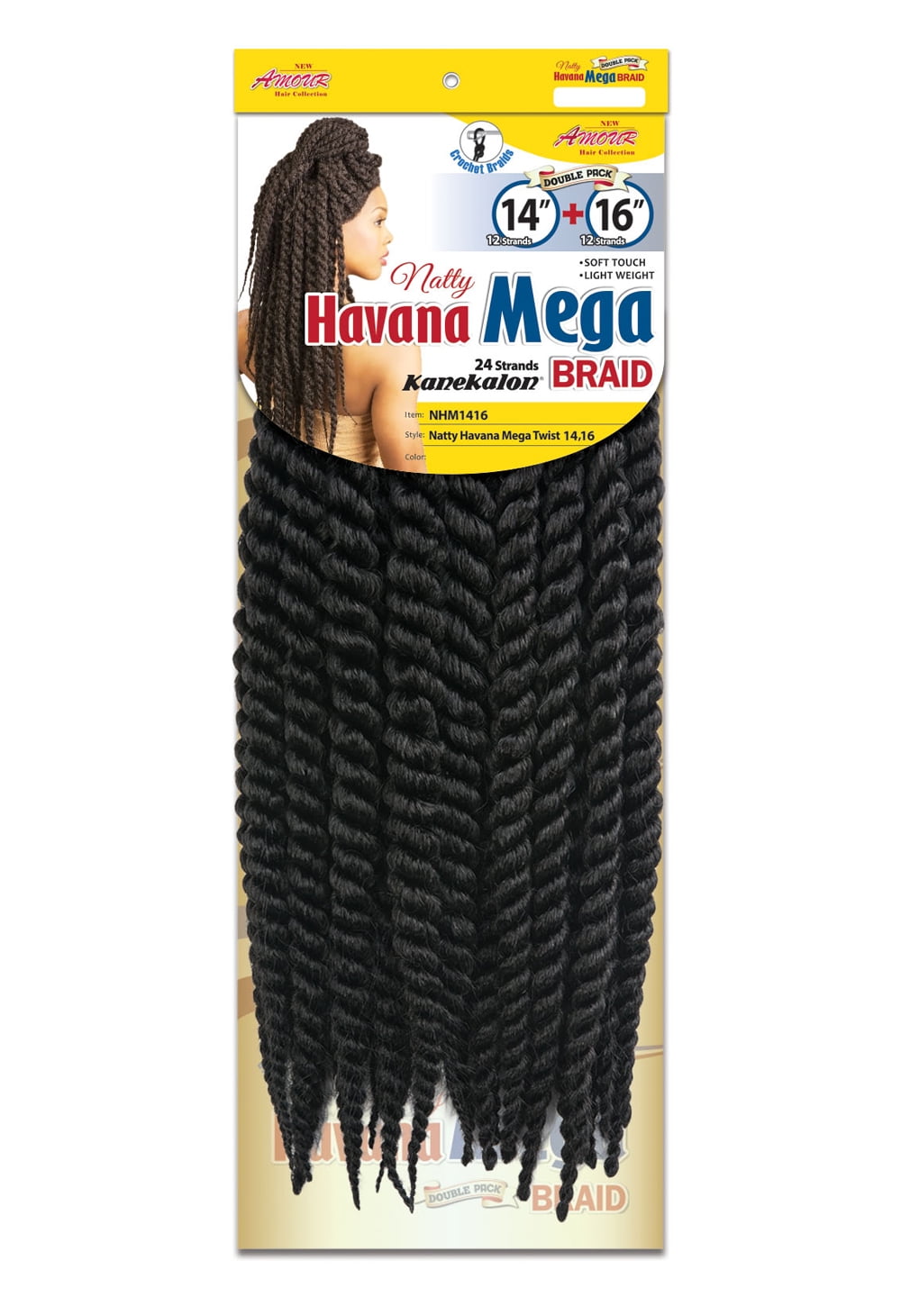 Havana Mega Twist 14"+16" Multi Pack (1/50, 24 Strands) - Color 27 ...