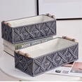 Kvago 2-Pack Macrame Storage Baskets, Handmade Woven Organizer for Home ...