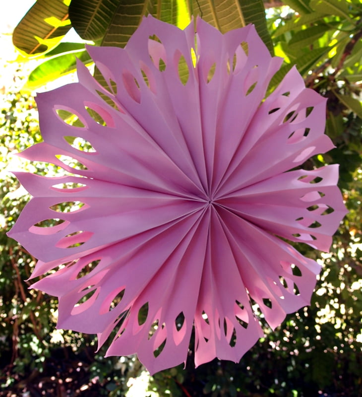 16" Pink Pinwheel Paper Flower Decoration - (3 PACK) - Walmart.com