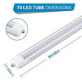 CNSUNWAY LIGHTING 45W Single Pin 8ft LED Tube Light, Fa8 Fluorescent Bulbs, 6000K, 4-Pack ...