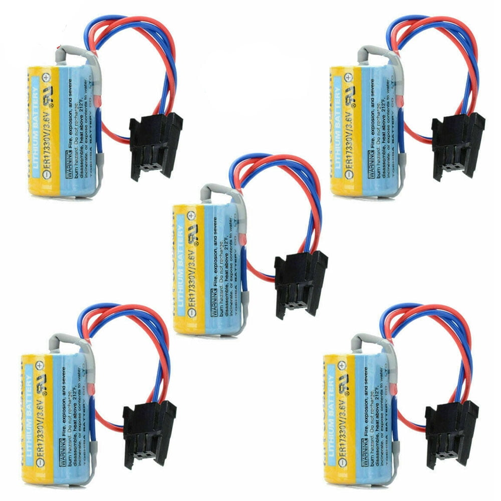 5 Pack MR-BAT ER17330V/3.6V Mitsubishi A6BAT PLC Battery for FANUC CNC System - Walmart.com