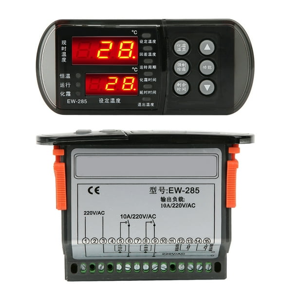 Microcomputer Thermostat,EW-285 AC220V Digital Temperature Digital Thermostat Digital ...